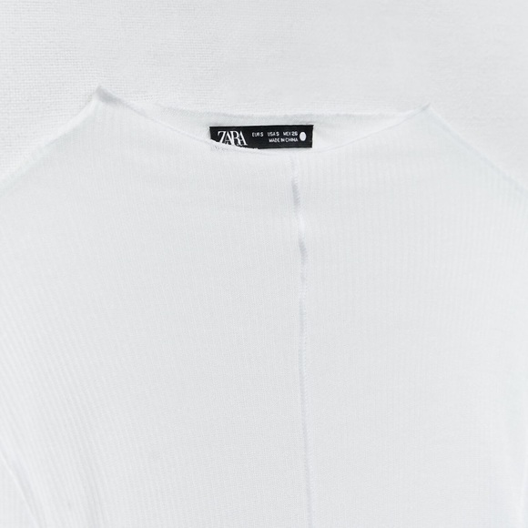 Zara | Tops | Nwt Zara Semi Sheer Top With Piping | Poshmark